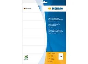 4008705044424 - HERMA Multifunktionsetiketten 4442 Weiß DIN A4 105 x 42 mm 20 Blatt à 14 Etiketten