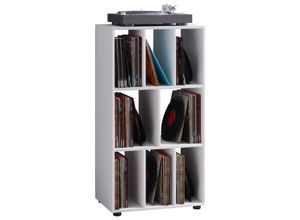 4051814376269 - Ebuy24 - Schaltino Regal retro für lp Platten Rack 8 Regale weiß - Weiß