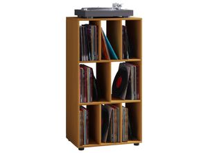 4051814376276 - Ebuy24 - Schaltino Regal retro für lp Platten Rack 8 Regale Buche dekor - Braun