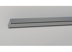 4042627419168 - Schienensystem INDEKO Objektschiene silber (silberfarben) L250cm Aluminium Kunststoff Gardinenstangen Innenlauf Gardinenschiene Komplett-Set inkl Gleitern&Montagematerial