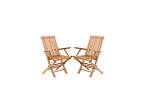 4059865181207 - Gartensessel 2er-Set Teak Klappstuhl Hochlehner Gartenstuhl Holzstuhl massiv