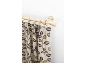 9002777468602 - Gardinenstange GARESA Sandri Vollrund Endknopf Reno Gardinenstangen Gr L 110 cm 1 läufig beige (natur) Gardinenstangen nach Maß Wunschmaßlänge inkl Ringe