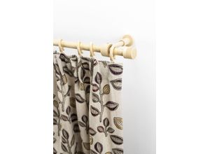 9002777467476 - Gardinenstange GARESA Sandri Vollrund Endknop Sandra Gardinenstangen Gr L 150 cm 1 läufig beige (natur) Gardinenstangen nach Maß Wunschmaßlänge inkl Ringe