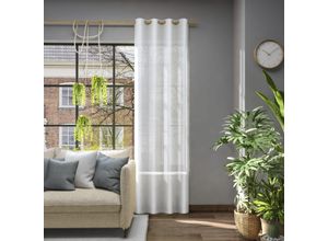 4006470511752 - Vorhang NEUTEX FOR YOU Libre-ECO grau (hellgrau) B142cm H275cm Jacquard Polyester Gardinen Nachhaltig Breite 142 cm nach Maß