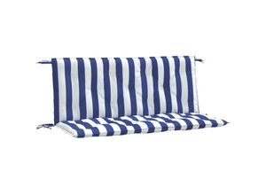 8720845711061 - Bonnevie - Gartenbank-Auflagen 2 Stk Ruhebank Blau&Weiß Gestreift 120x50x7cm Stoff vidaXL