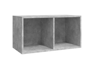 8719883672823 - Bonnevie - Schallplatten-Aufbewahrungsbox Betongrau 71x34x36 cm vidaXL90240