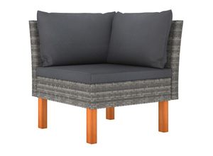 8720286208137 - Bonnevie - Ecksofa Poly Rattan und Eukalyptus Massivholz vidaXL427383