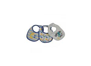 3800146265496 - Babylatz 3er Set Kay Klettverschluss waschbar wasserfest ab Geburt blau