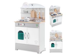 9311835896401 - Vingo - Kinderküche Puppenküche Set Kinder Küche mit Zubehör wie Mikrowelle Backofen Spüle Kochgeschirr und Gewürze diy Spielzeugküche