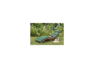 4033662990897 - Gartenliege Ipanema faltbar Eukalyptus natur grün beige 178 cm x 54 cm x 70 cm