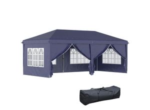 4255633524812 - Pavillon mit Seitenwänden blau 585L x 295B x 270H cm