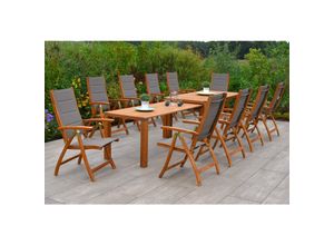 4033662985299 - Acapulco Gartenmöbel Set 11 teilig Sitzgruppe 10 Personen Ausziehtisch