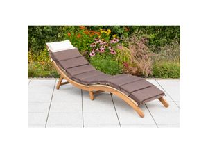 4033662288277 - Gartenliege Capri klappbar Stahl Kunststoffgeflecht Akazie natur 183 cm x 54 cm x 60 cm