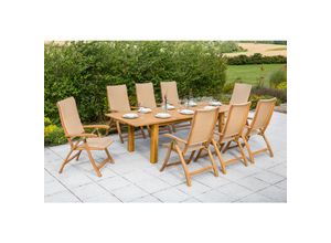 4033662995045 - Capri Gartenmöbel Set Sitzgruppe 8 Personen mit Doppelausziehtisch