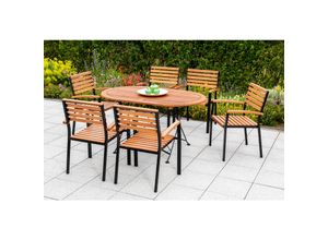 4033662986449 - Schossgarten Set 7tlg Klapptisch oval