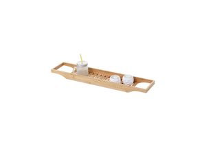 4057651271828 - Badewannenauflage MCW-B73 Badewannenablage Wannenbrücke Wannenauflage Badewannenbrett Badewannenregal Bambus 5x67x15cm