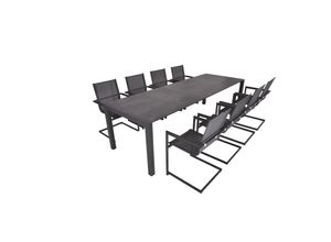 4041908130136 - 9-tlg Garten Tischgruppe Sitzgruppe Tisch Stuhl Aluminium