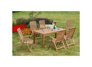 4033662995410 - Gartenmöbelset Parabaiba 7tlg Tisch 185x90 cm