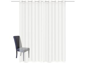 4056751419697 - Gardine HOME WOHNIDEEN DOLLY weiß B140cm H245cm Voile Obermaterial 100% Polyester Gardinen transparent