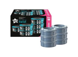 5010415510082 - Tommee Tippee Nachfüllkassetten Twist & Click Und Tec Windeleimer 6er Set grau Modell 2 Kinder