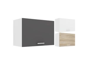 4051814422843 - Küchenschrank Breite 60 cm Klappschrank Hängeschrank Küche Küchenmöbel Esilo (Farbe Weiß   Sonoma-Eiche)