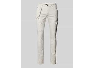 8052136735532 - Tapered Fit Jeans mit Ketten-Detail