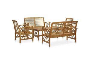 8720286207642 - 5-tlg Garten-Lounge-Set，Gartenmöbel-Set Massivholz Akazie vidaXL