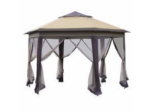 4251774930024 - Gartenpavillon Faltpavillon 4 x 4 m Pop-Up-Zelt Partyzelt inkl Tragetasche