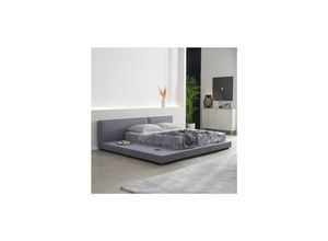 4058166293404 - Bett mit Ablage galaxis Größe 180 x 200 cm Farbe Grau Bett Mit Matratze 180X200 - Home Deluxe