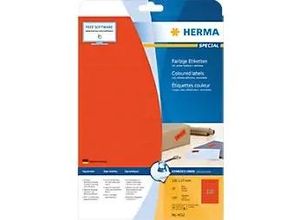 4008705045520 - HERMA Farbige Multifunktionsetiketten 4552 Rot Rechteckig 105 x 37 mm 20 Blatt à 16 Etiketten