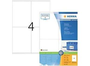 4008705044547 - HERMA Universaletiketten 4454 Weiß DIN A4 105 x 144 mm 100 Blatt à 4 Etiketten