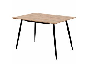 4250931576754 - Esstisch Emilia ausziehbar 120-150-180 x 80 cm 4-10 Personen Küchentisch mit Metallgestell für Küche Esszimmer Holz Optik