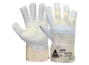 4018949929104 - Vollleder-Handschuhe HAGE EN 420 EN 388 Kat II VE Karton 120 