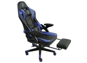 4250931574880 - Gaming Stuhl im modernen Racing-Design mit ausziehbarer Fußstütze Gaming Chair mit verstellbaren Design Armlehnen ergonomischer Schreibtischstuhl mit extra Stützkissen