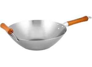 5011268846205 - Wok KEN HOM KH432003 Pfannen Gr Ø 32 cm + Höhe 12 cm silberfarben Woks Pfanne Ø 32 cm