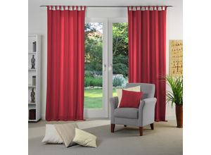 4004567122065 - Vorhang WIRTH LANGWASSER Gr 1 rot Gardinen 145cm Schlaufen 135cm Polyacryl Polyester B135cm H145cm
