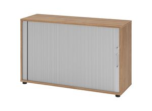 4032062186688 - eurokraft pro Rollladenschrank Höhe 748 mm je 1 Fachboden Nussbaum