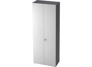 4032062158074 - eurokraft pro Aktenschrank Flügeltüren 5 Fachböden graphit   weiß