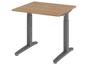 4032062172049 - PRO XTRA XB 8 GG Schreibtisch - Nussbaum 80 x 80 höhenverstellbar