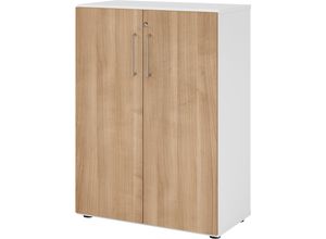 4032062324844 - Aktenschrank 938T3 V938T3 W N BS weiß nussbaum 2 Fachböden 800 x 420 x 1100 cm