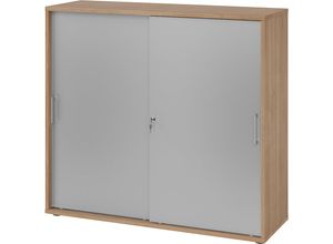 4032062186657 - Schiebetürenschrank Haziender V1753S N S BS nussbaum silber 2 Fachböden 1200 x 400 x 1100 cm