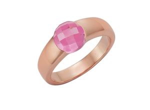 4006046259484 - Jamelli Ring 925 - Sterling Silber Quarz (beh) pink Glänzend 300ct (Größe 056 (178))