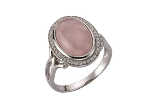 4006046223096 - Zeeme Gemstones Ring 925 - Sterling Silber Rosenquarz rosa Glänzend (Größe 054 (172))