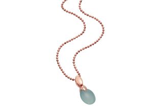 4006046312325 - Kette mit Anhänger 925 Silber rosé vergoldet Paraiba Chalcedon Halsketten Gr 45cm 248 ct Silber 925 (Sterlingsilber) Länge 45 cm Breite 80 mm rosa Damen Ketten mit Anhänger