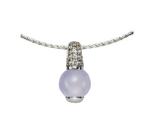 4006046259750 - Jamelli Anhänger mit Kette 925 - Sterling Silber Chalcedon hellblau 45cm Glänzend