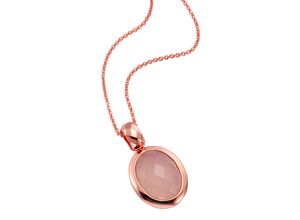 4006046312141 - Jamelli Anhänger mit Kette 925 - Sterling Silber Chalcedon (beh) rosa 45cm Glänzend