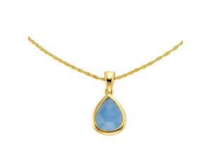 4006046259774 - Jamelli Anhänger mit Kette 925 - Sterling Silber Chalcedon blau 45cm Glänzend 257ct