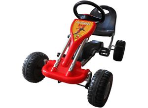 8718475812357 - vidaXL Pedal Go-Kart Rot