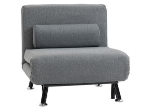 4255633541208 - Schlafsessel Klappsessel mit Bettfunktion Schlafsofa mit Verstellbarer Rückenlehne Gästebett Polstersofa mit Leinenoptik für Wohnzimmer