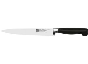 4009839007026 - Fleischmesser ZWILLING VIER STERNE schwarz Gesamtlänge 325cm Klingenlänge 20cm Spezialklingenstahl Stahl Kochmesser 20 cm